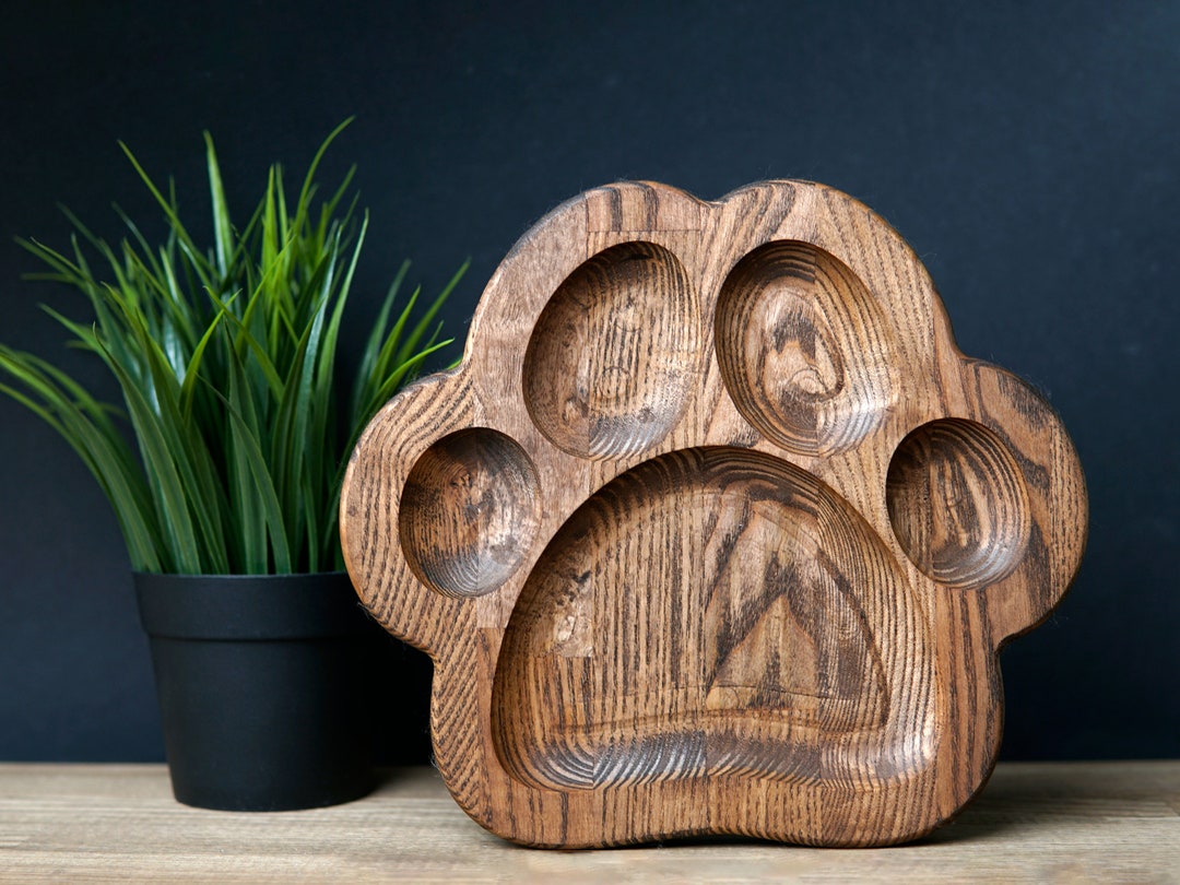 Dog Paw Wooden Tray, Funny Gift for Dog Person, Dog Paw Shape Wooden ...