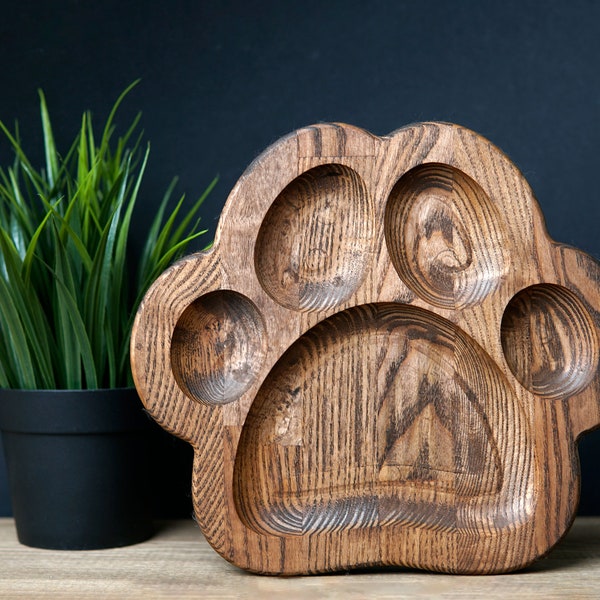 Dog Paw Wooden Tray - Etsy