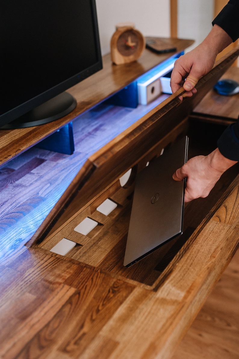 Height Adjustable Computer Table Work Station Fancy Led - Etsy