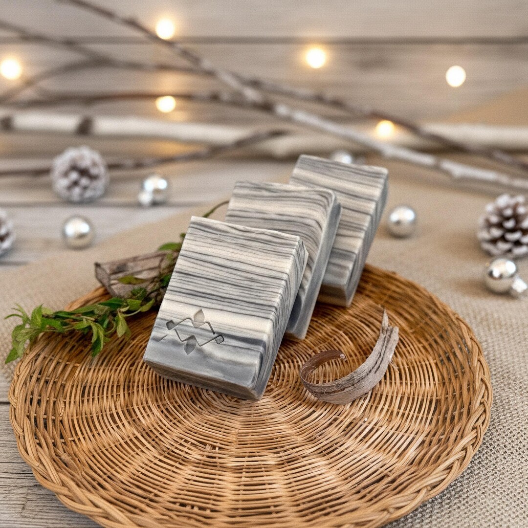 White Birch Soap Bar, Natural Christmas Gift, Winter Skincare Stocking ...