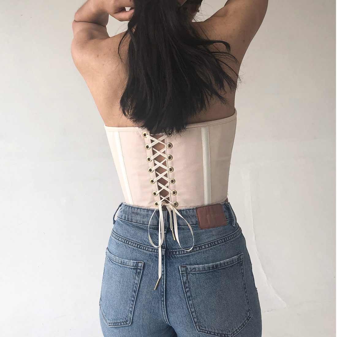 The Swing Handmade Strapless Corset Top Romantic Lace up | Etsy