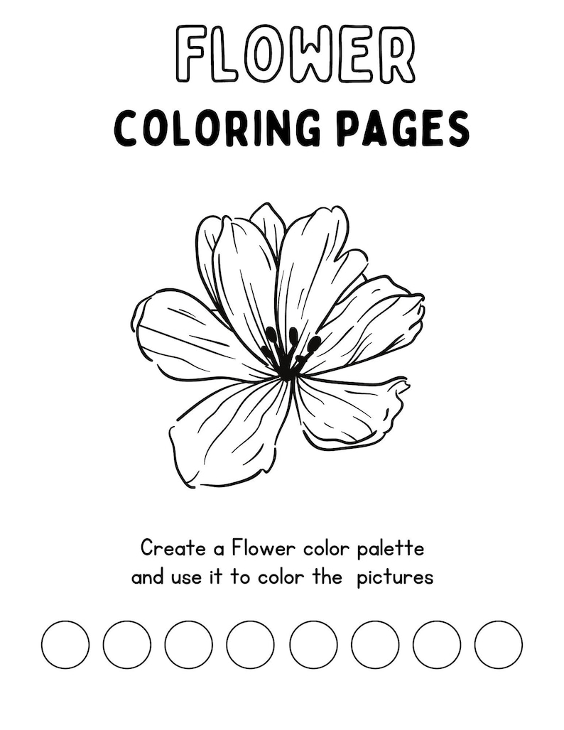 Flower Themed Coloring Pages | 30 Pretty Flower Coloring Pages ...
