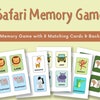 Safari Themed Printable Memory Matching Game for Kids | Instant ...