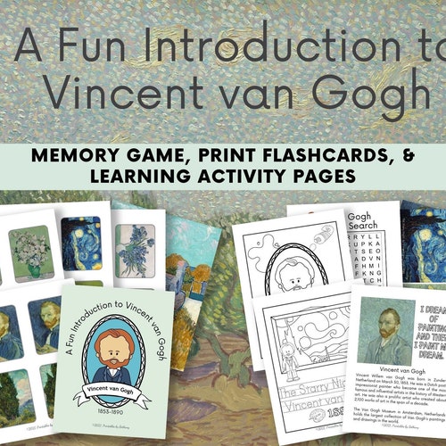 4 Van Gogh Coloring Pages - Etsy
