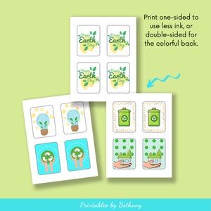 Earth Day Memory Matching Game for Kids Quick and Easy Printable ...