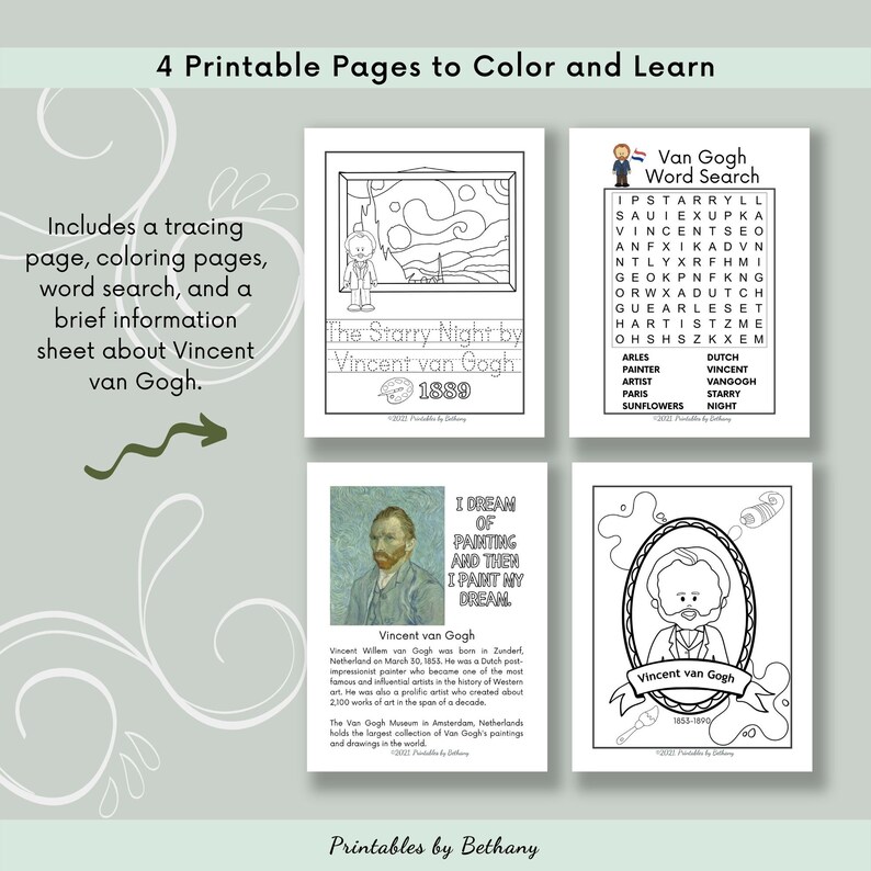 Vincent Van Gogh Famous Artist | A Fun Introduction for Young Kids With ...