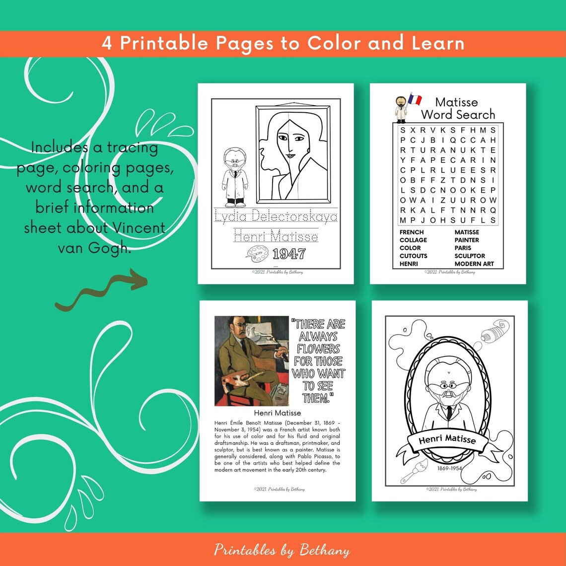 Henri Matisse Famous Artist | A Fun Introduction for Young Kids With ...