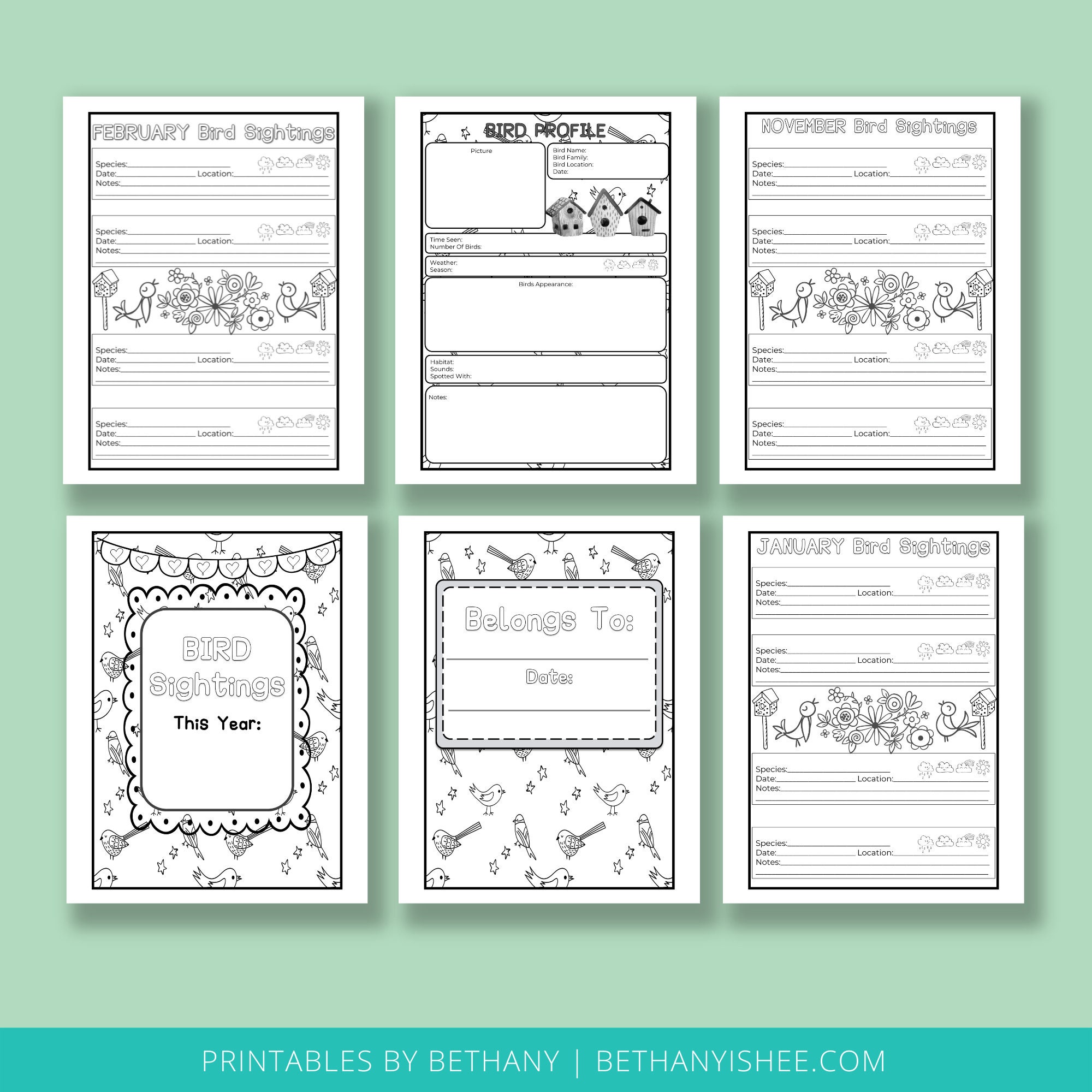 Bird Watching Coloring Journal for Kids | Birds and Birding for ...