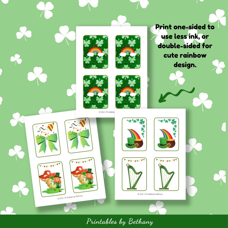 St. Patrick's Day Printable Memory Matching Game for Kids | Instant ...