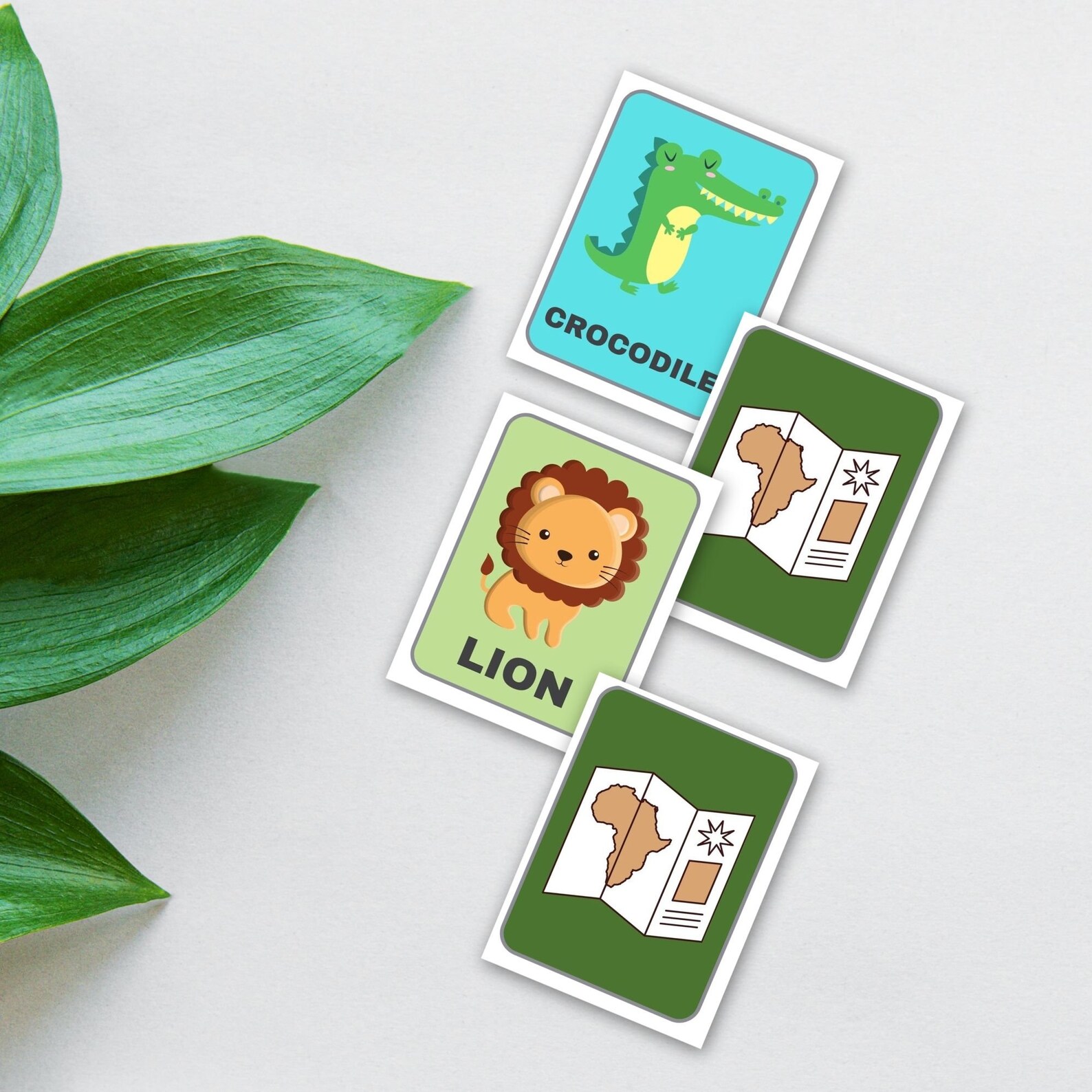 Safari Themed Printable Memory Matching Game for Kids Instant Download ...