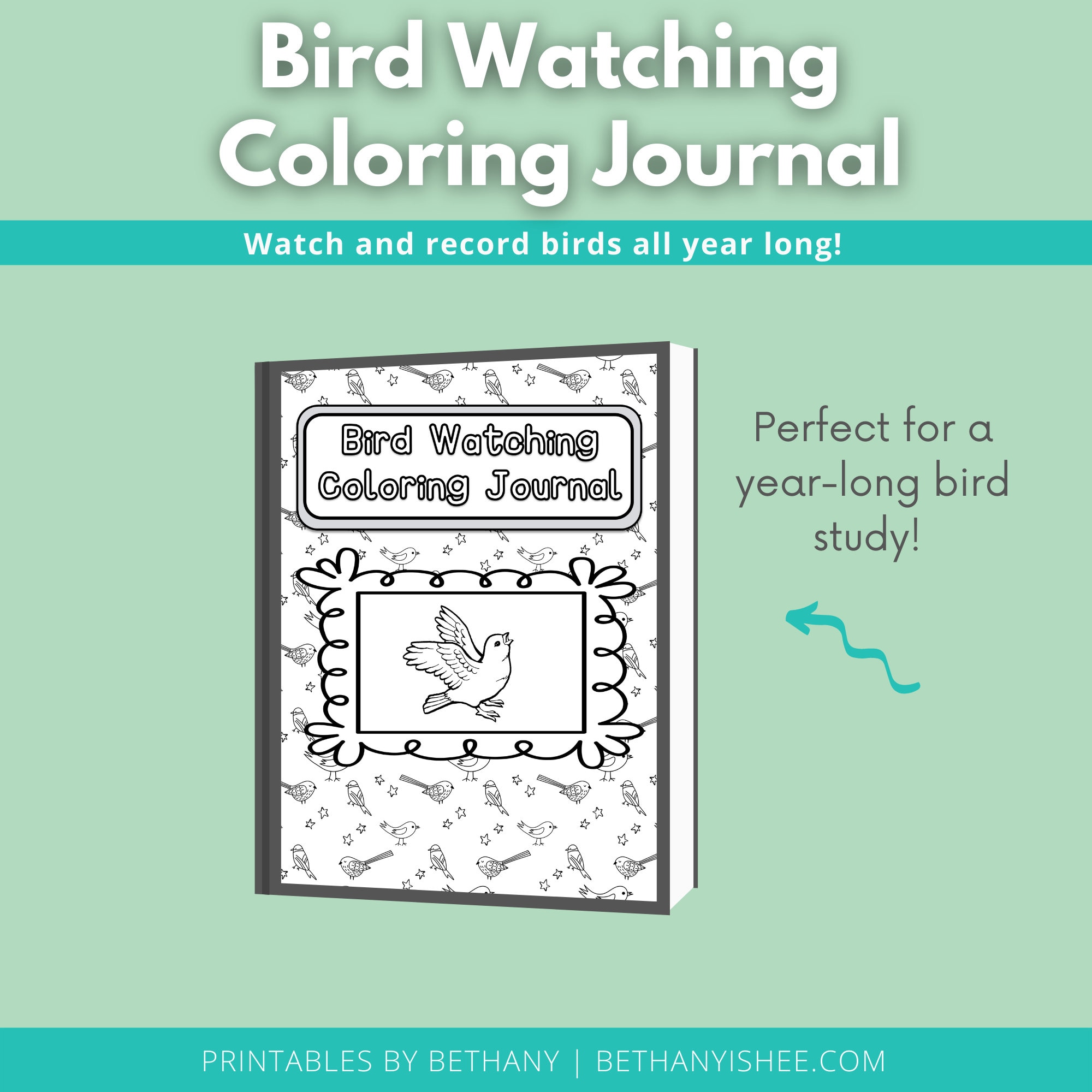 Bird Watching Coloring Journal for Kids | Birds and Birding for ...