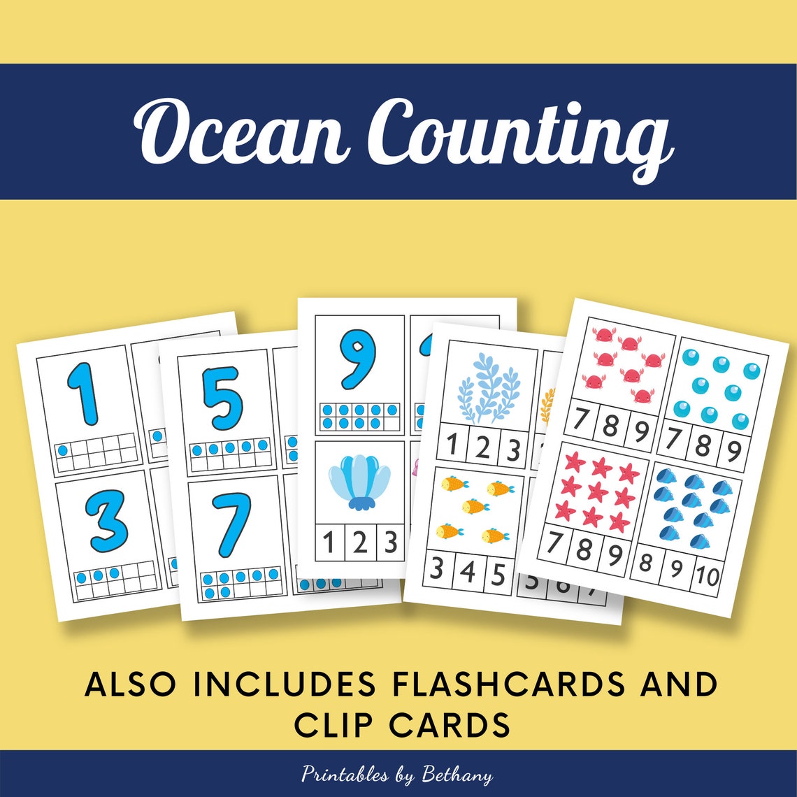 Ocean Learn to Count Activity and Coloring Pack Includes - Etsy