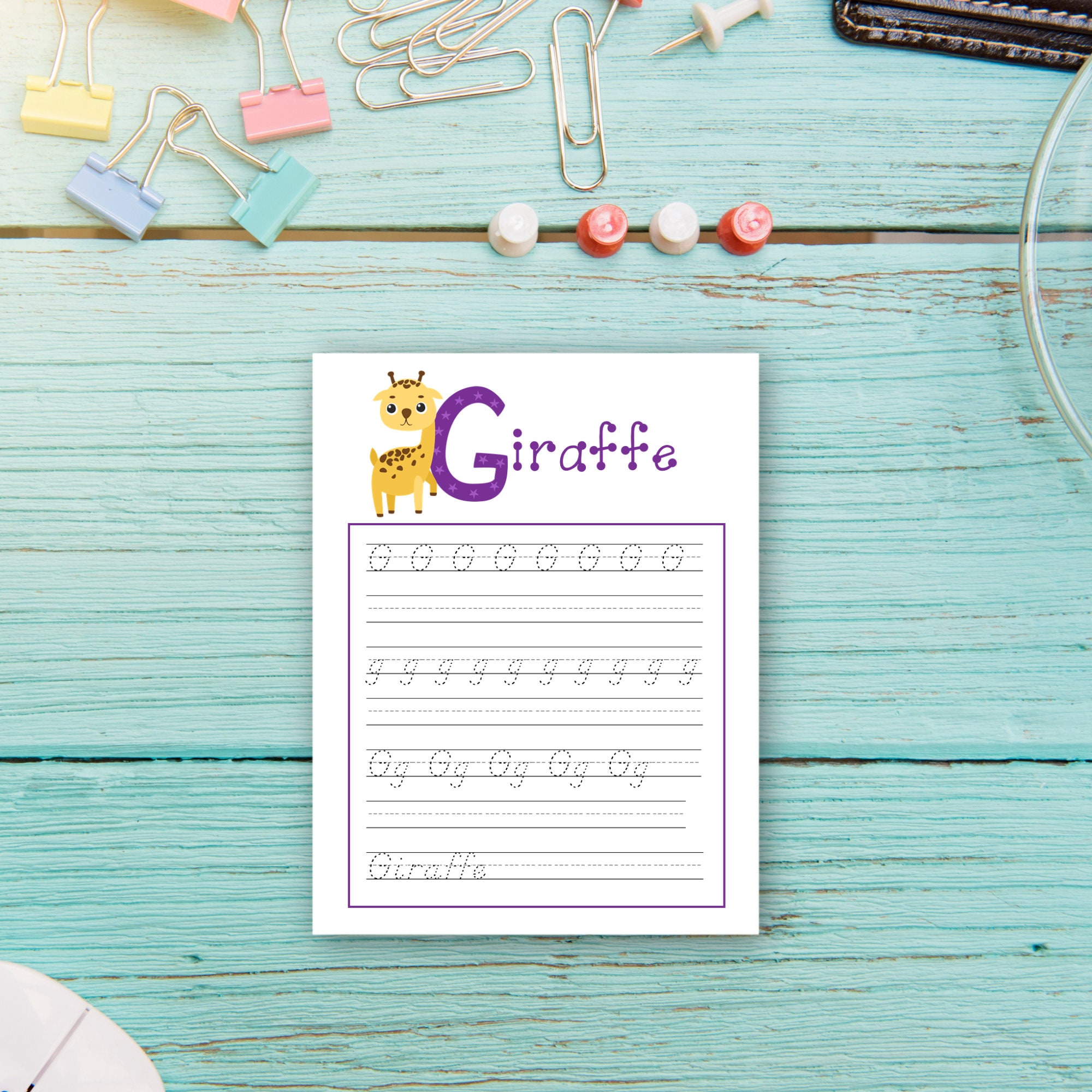 A to Z Animal D'nealian Handwriting Practice Pages and Flashcards - Etsy