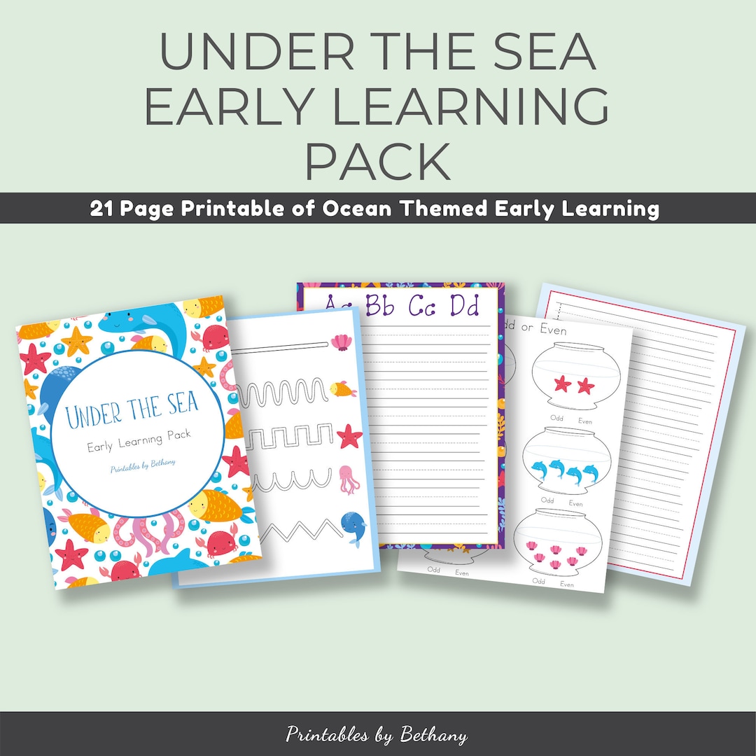 Under the Sea Early Learning Pack With Handwriting, Math, and Other ...