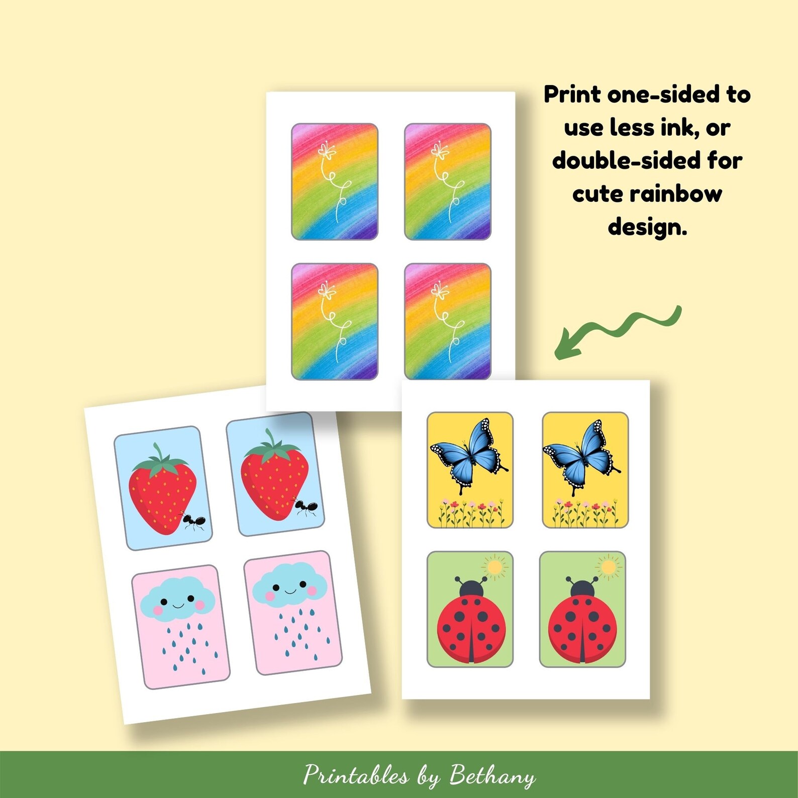Spring Themed Printable Memory Matching Game for Kids | Instant ...