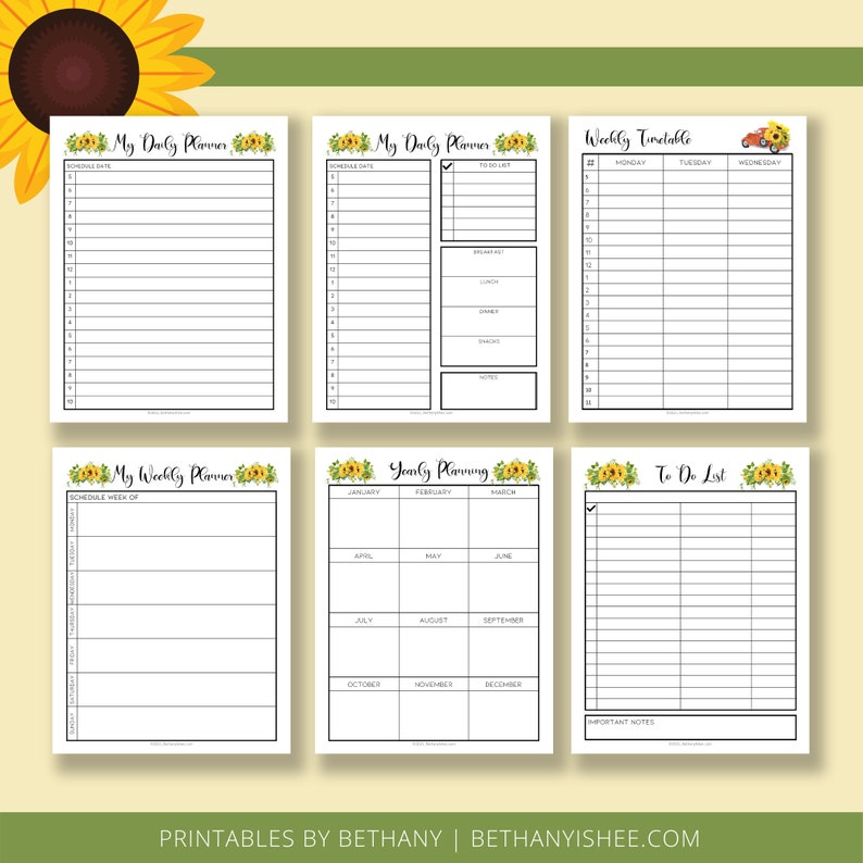 Student Planner | Undated, Printable, 48 Pages to Get Your Child ...