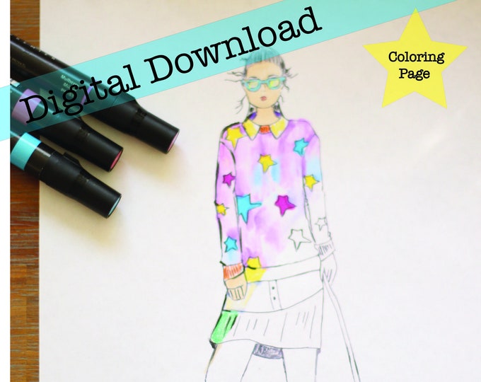 Fashion Coloring Pages, Fashion Coloring Printables, Fashion Street ...