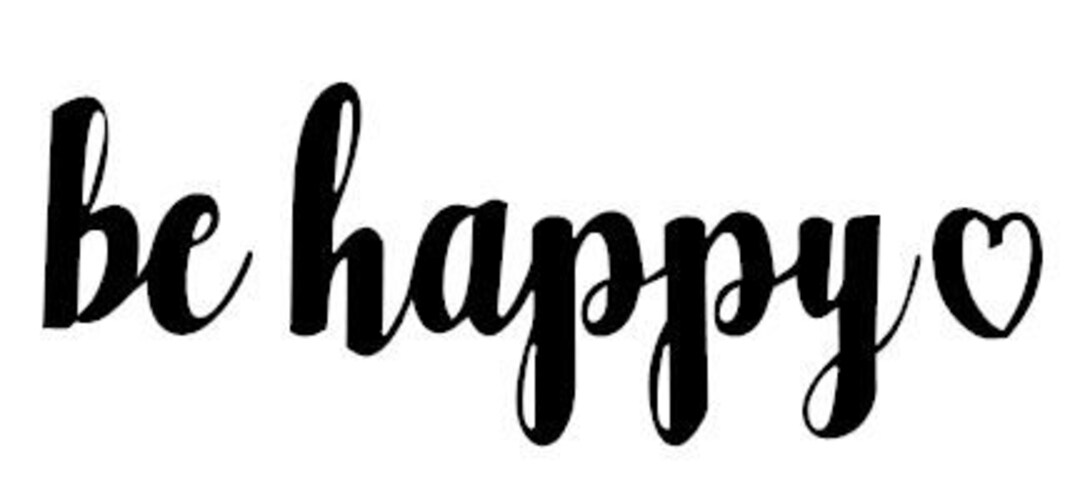 Be Happy Vinyl Decal Sticker 7 Long Happiness Bumper Sticker to Spread ...