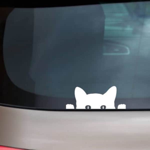 Chrome Cat Car Decal - Etsy