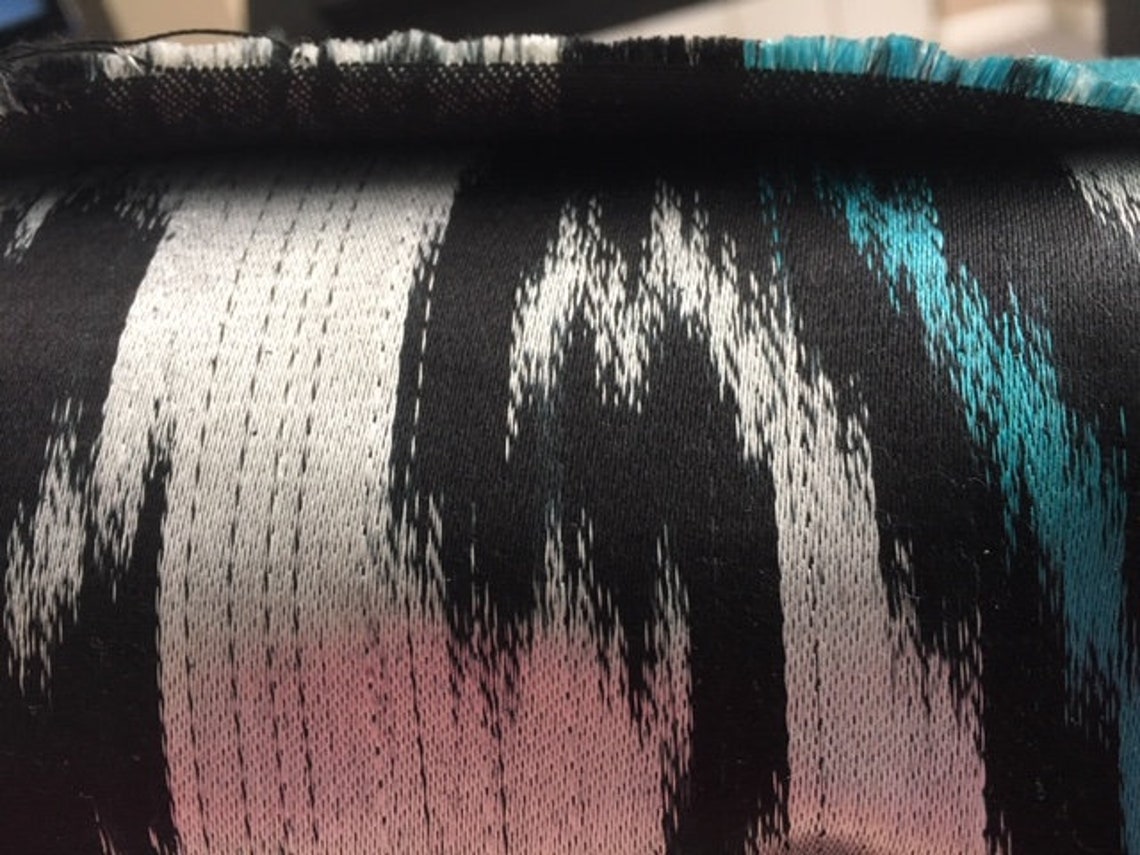 Silk Adras Fabric 100% Handwoven Uzbek Fabric Turquoise - Etsy