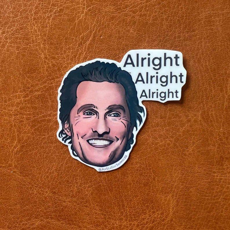 Celebrity Stickers Keanu Reeves, Matthew Mcconaughey, Pedro Pascal - Etsy
