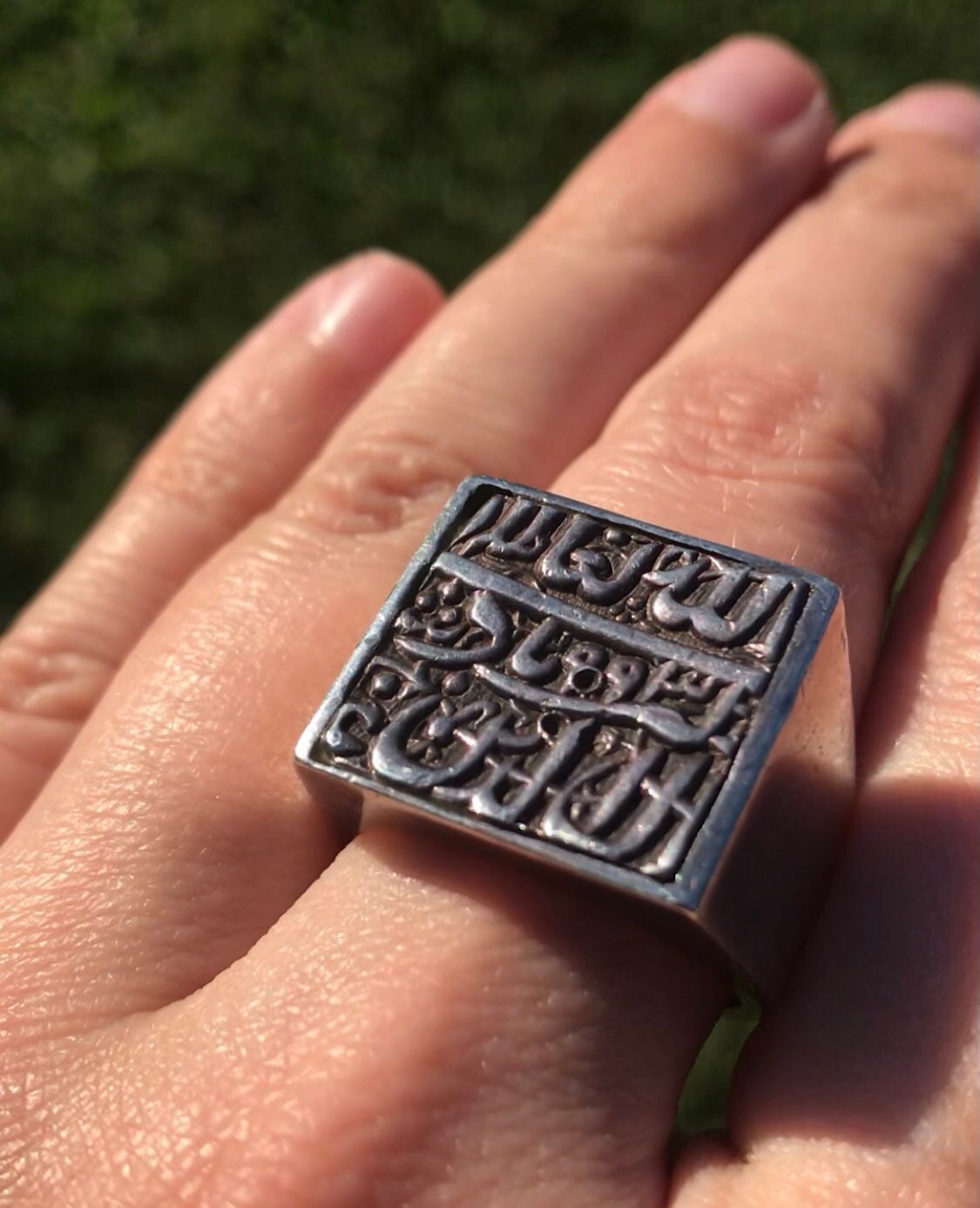 Jahangir Square Rupee Coin Sterling Silver Ring - Etsy