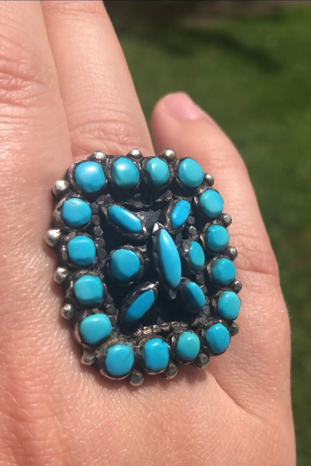 Antique Persian Turquoise Egyptian Silver Ring - Etsy