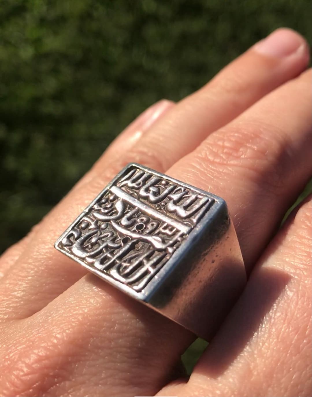 Jahangir Square Rupee Coin Sterling Silver Ring - Etsy