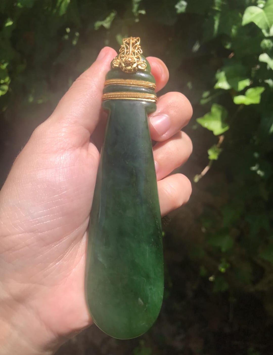 Antique 18K Maori Mere Pounamu (jade Nephrite) Pendant - Etsy
