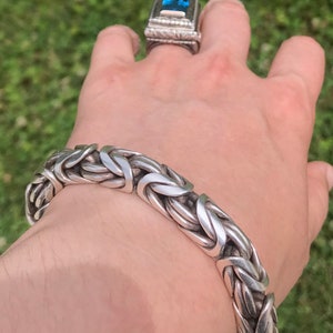 108 Grams Sterling Greek Gods and Goddesses Byzantine Bracelet - Etsy UK