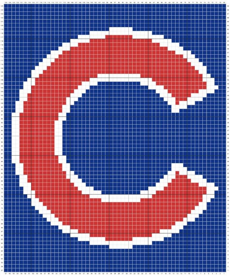 Chicago Cubs Lap Blanket Pattern - Etsy