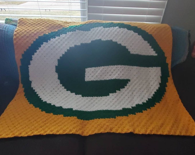 Pattern Chart for Crochet Football Field Afghan Blanket Green Bay ...
