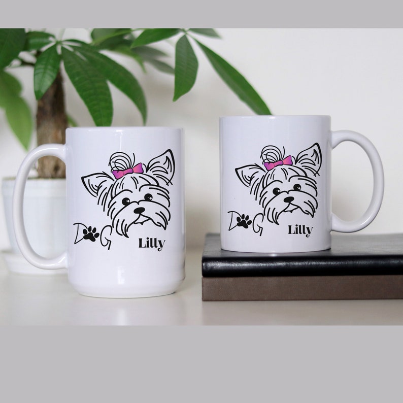 Personalized Yorkie Dog Owner Gift, Coffee Mug, Mother's Day Father's ...