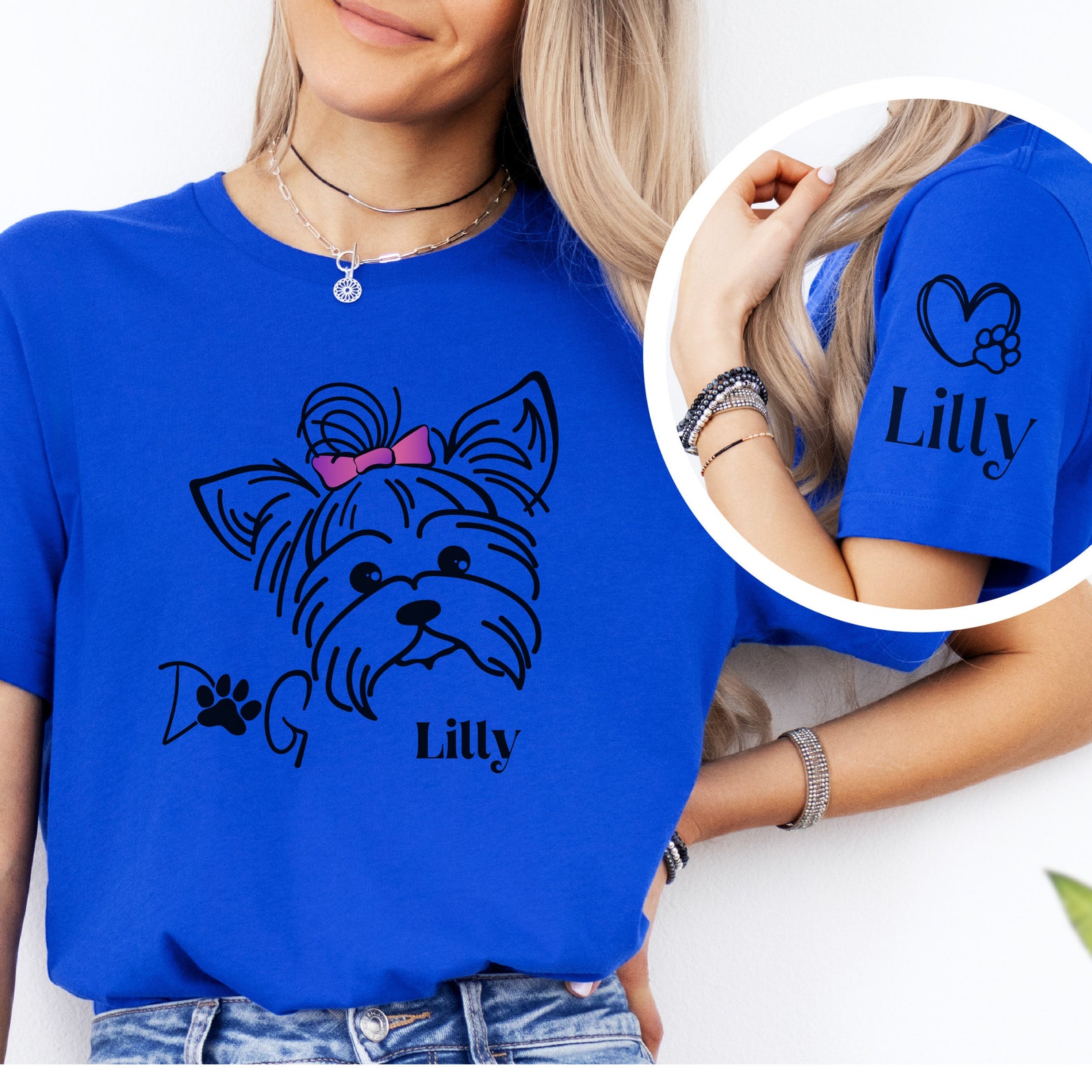 Custom Name Yorkie Owner Mother's Day T-shirt Gift, Yorkie T-shirt ...