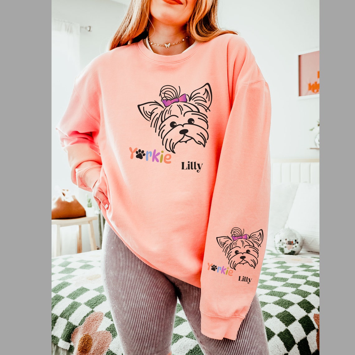 Custom Yorkie Mama Sweatshirt Mother's Day Gift, Yorkie Owner Sweater ...