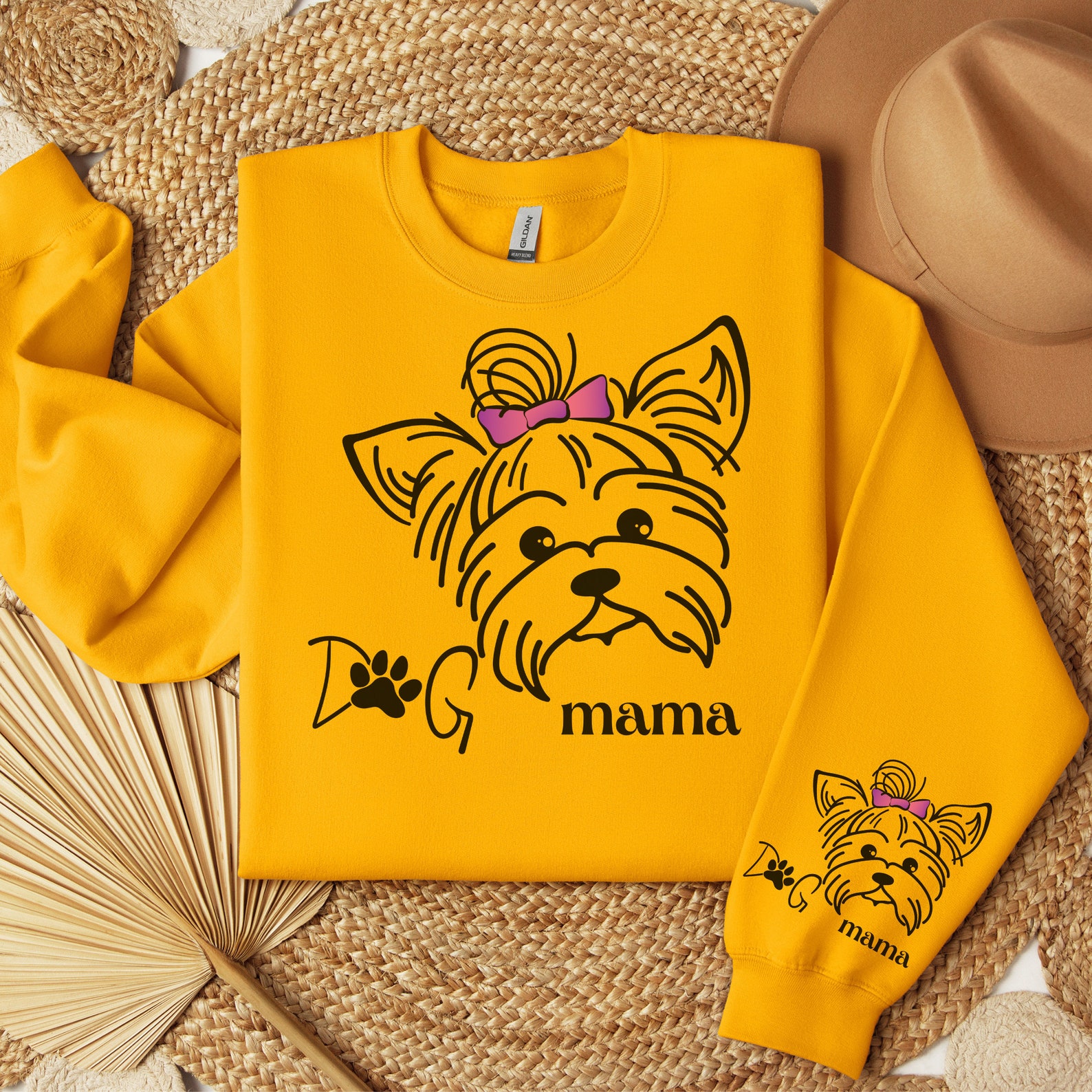 Personalized Dog Lover Yorkie Terria Sweatshirt Gift, Custom Yorkie ...