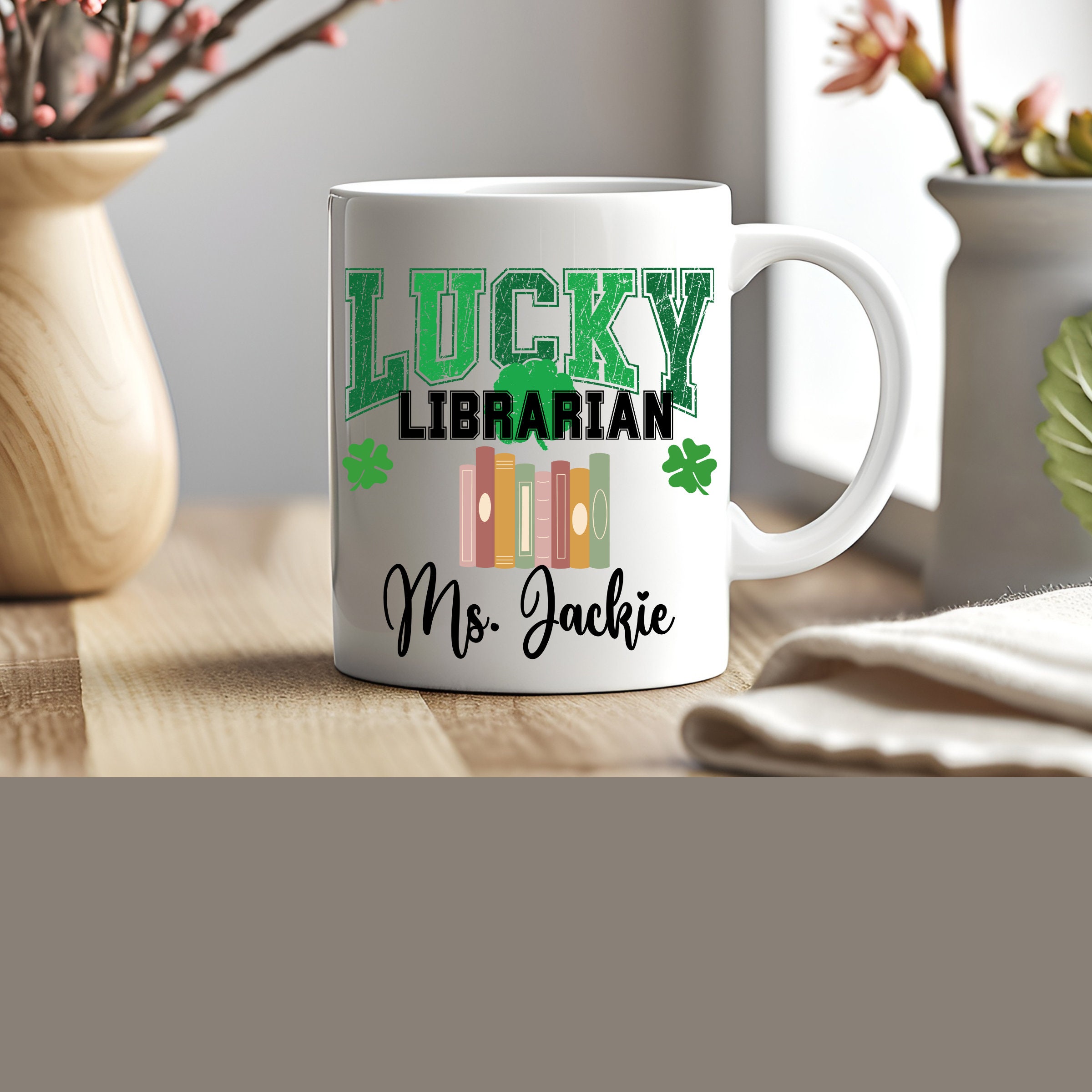 Personalized Librarian St. Patrick's Day Coffee Mug Gift, Coffee Mug ...