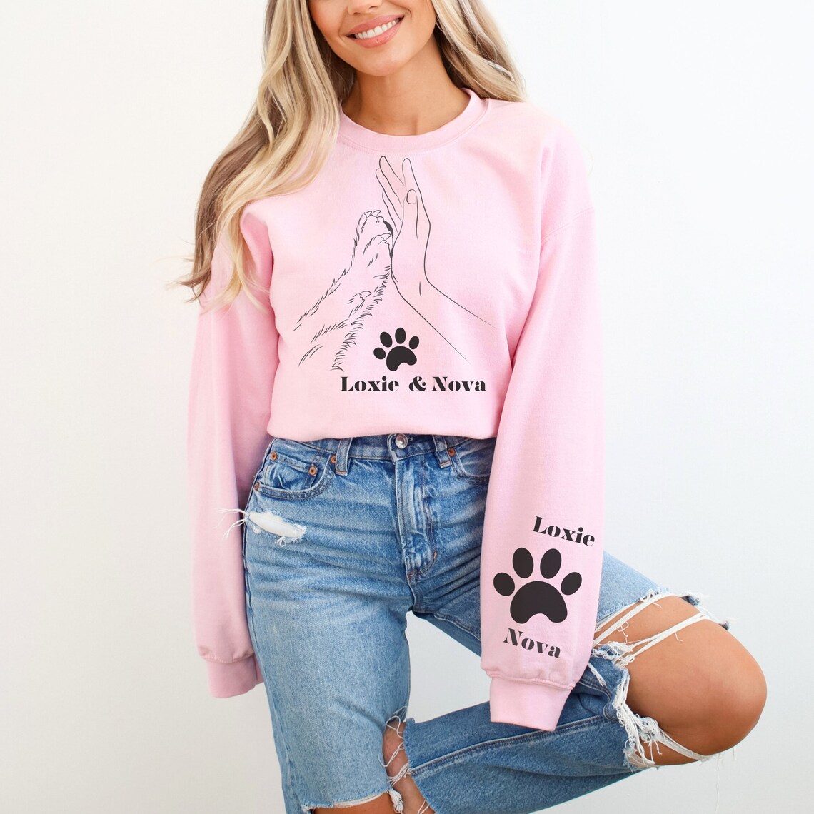 Personalized Dog Lover Sweatshirt Birthday Gift, Custom Name Sweatshirt ...