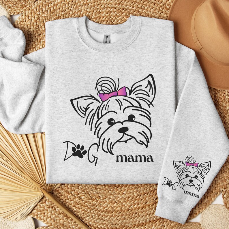 Personalized Dog Lover Yorkie Terria Sweatshirt Gift, Custom Yorkie ...