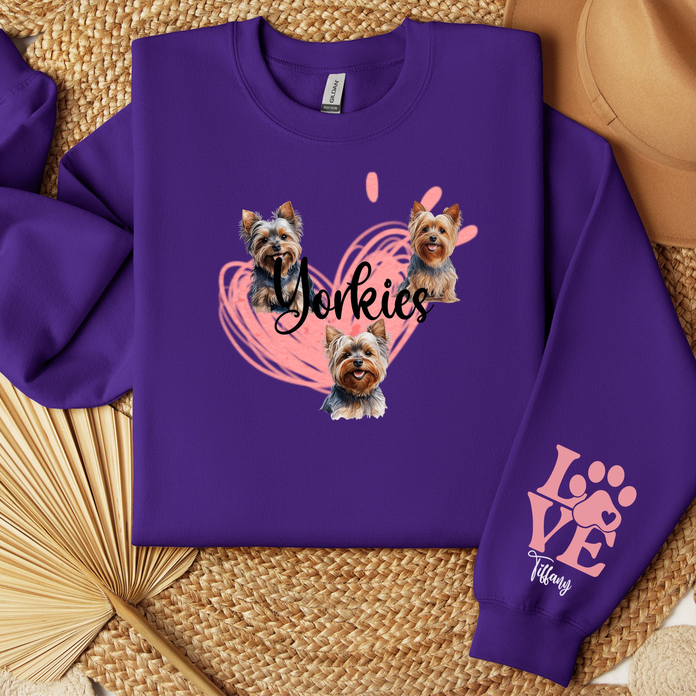 Personalized Yorkie Valentine's Day Sweatshirt Gift, Yorkie Lover ...