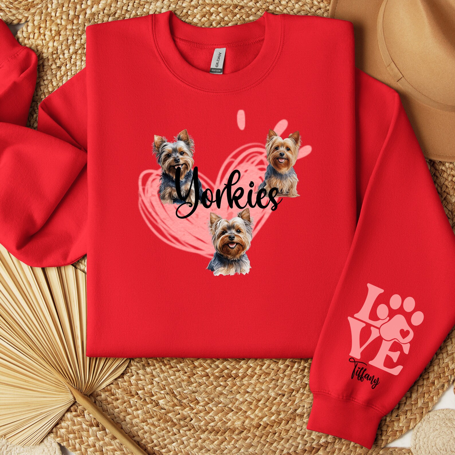Personalized Yorkie Valentine's Day Sweatshirt Gift, Yorkie Lover ...