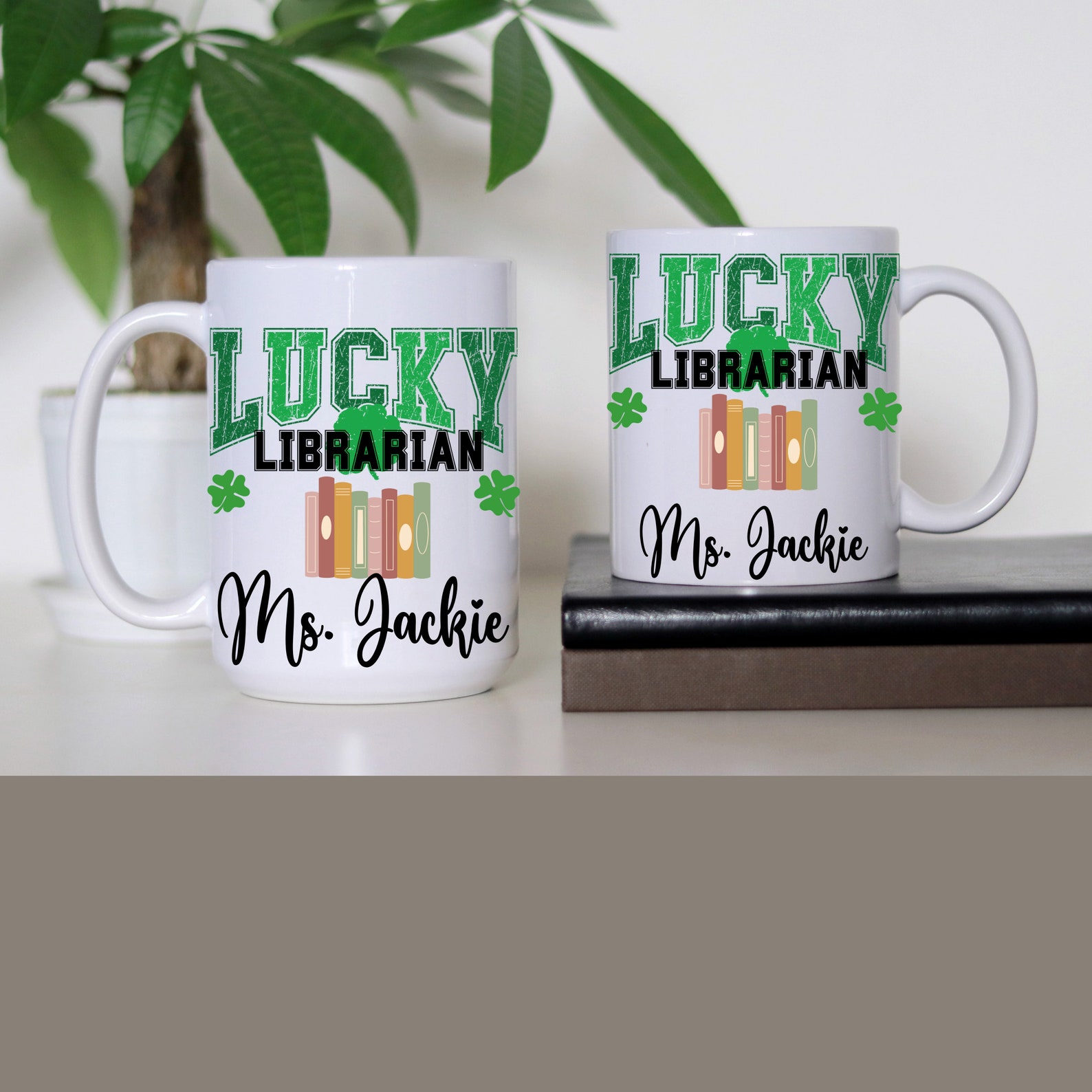 Personalized Librarian St. Patrick's Day Coffee Mug Gift, Coffee Mug ...
