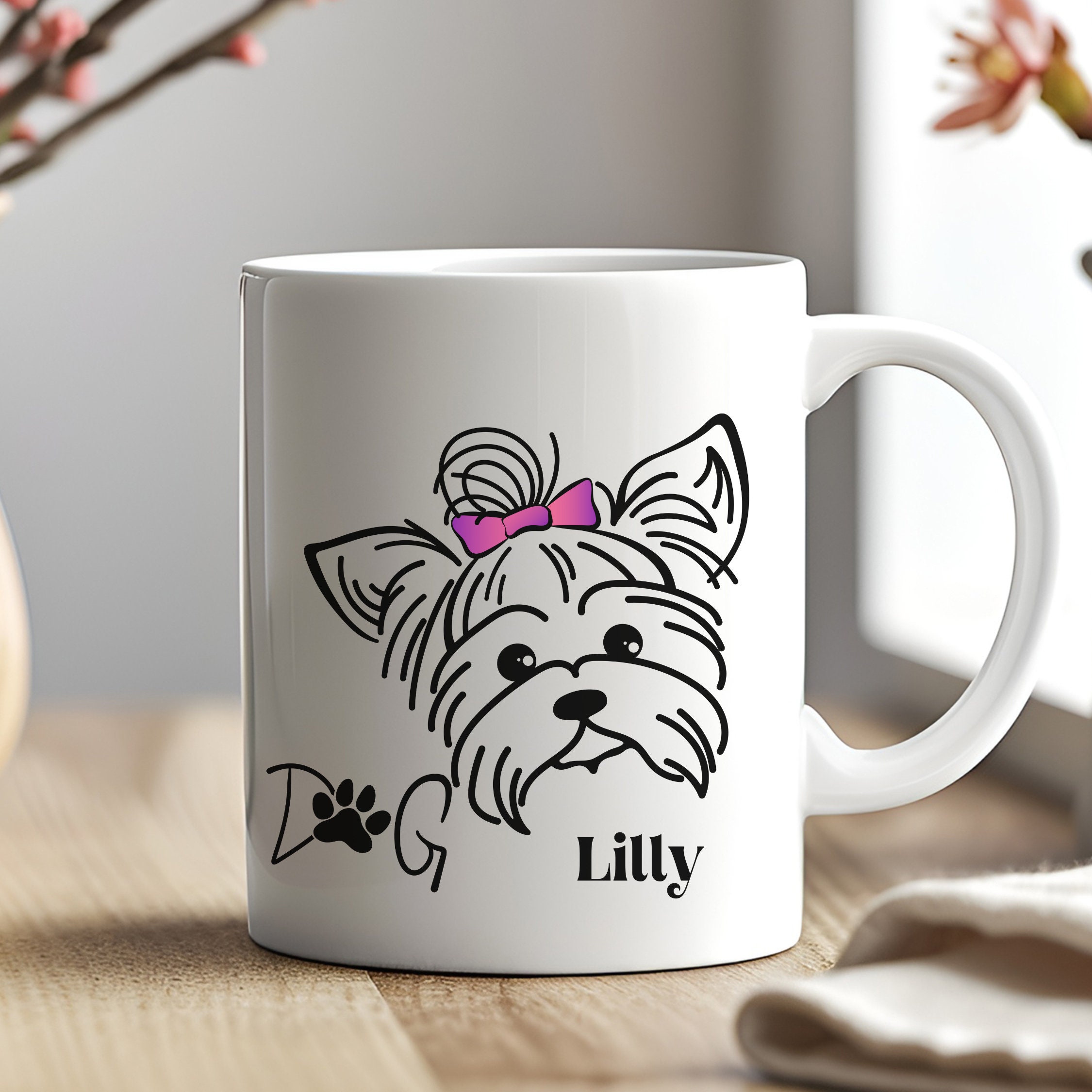 Personalized Yorkie Dog Owner Gift, Coffee Mug, Mother's Day Father's ...