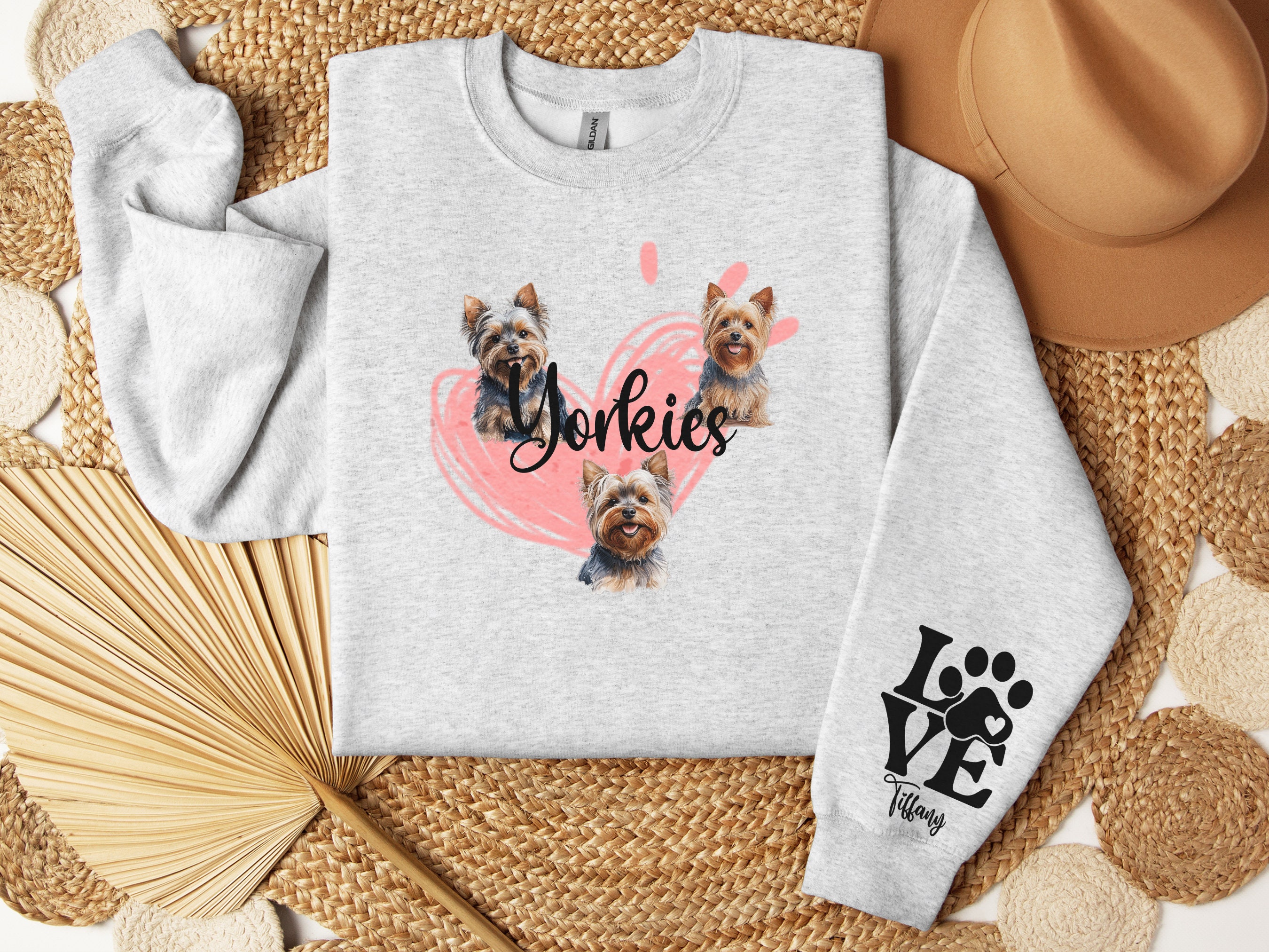 Personalized Yorkie Valentine's Day Sweatshirt Gift, Yorkie Lover ...
