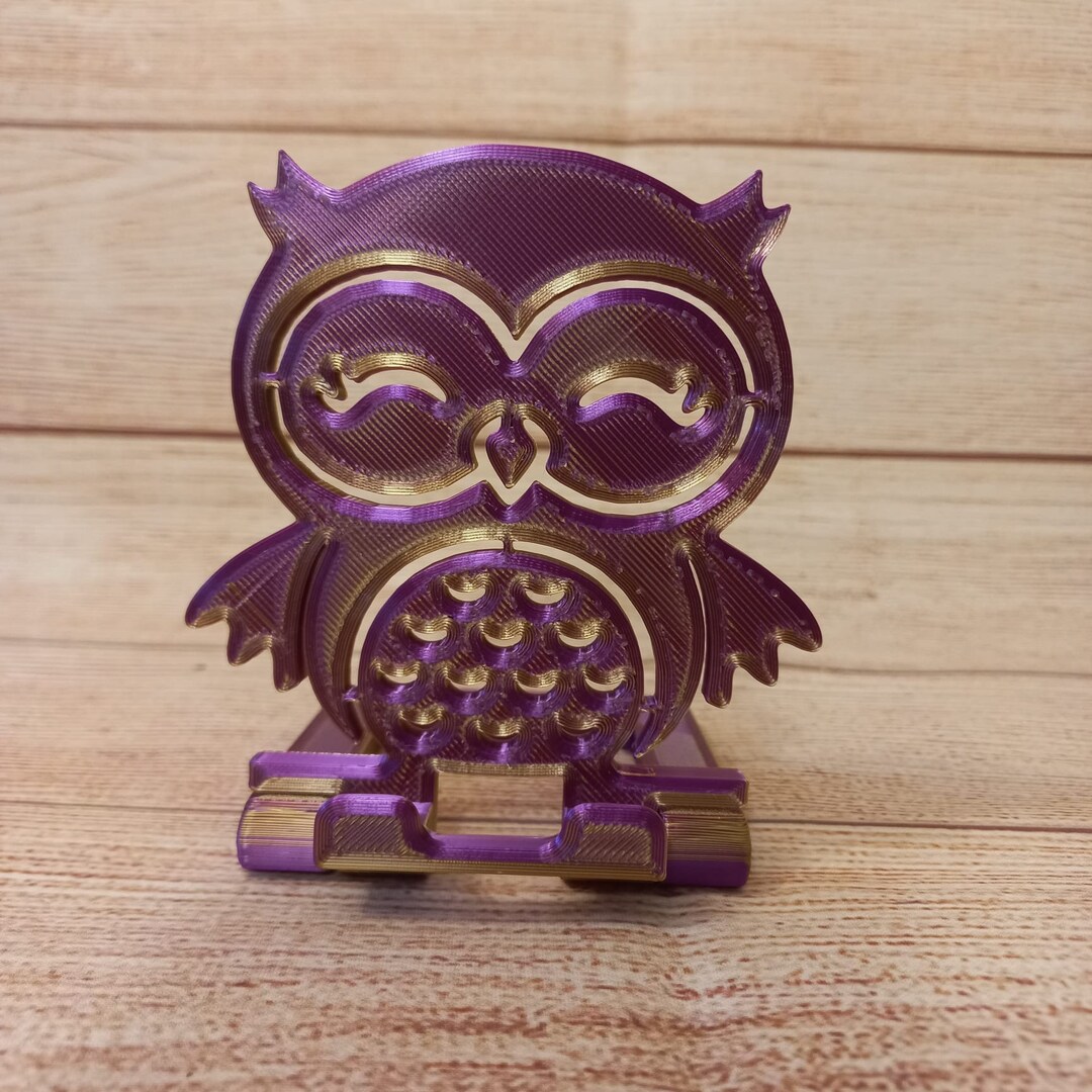 Owl or Lechuza Foldable Mobile Phone Holder STL File - Etsy