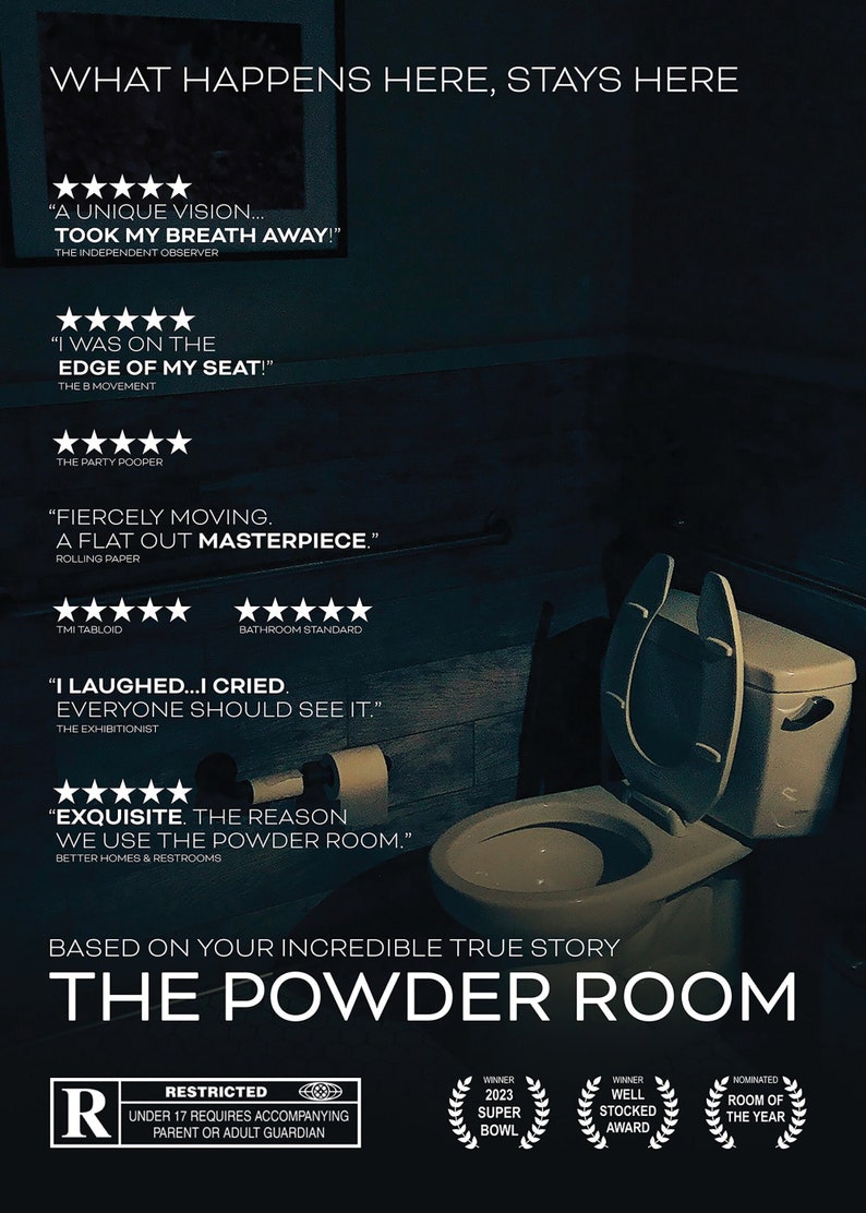 Funny Powder Room Movie Poster - Etsy