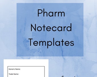 Pharmacology Drug Class Printable Template - Etsy