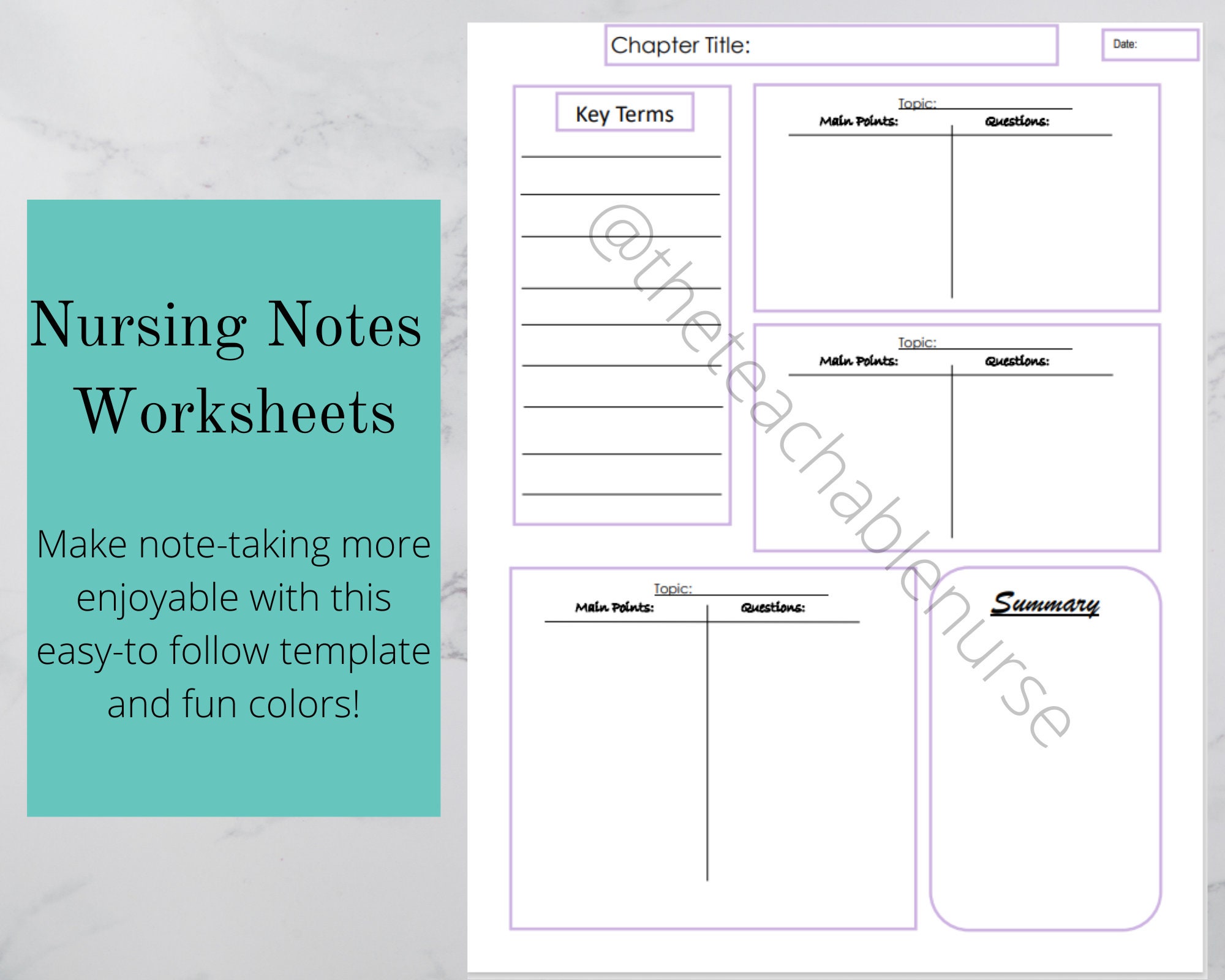 Nursing Notes Worksheets - Etsy
