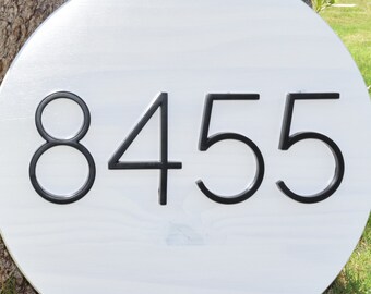 Round House Number Plaque Address Plaque House Number Sign | Etsy