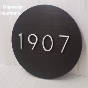 Round House Number Plaque | Address Plaque | House Number Sign - Etsy